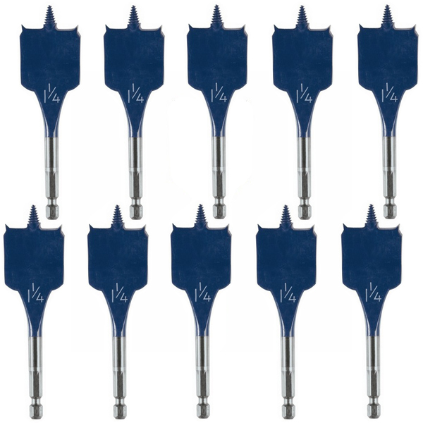 Bosch 10 Pack of 1-1/4 In. x 4 In. Daredevil Spade Bits # DSBS1017B-10PK